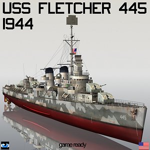 Fletcher Class Destroyer 3D Models for Download | TurboSquid