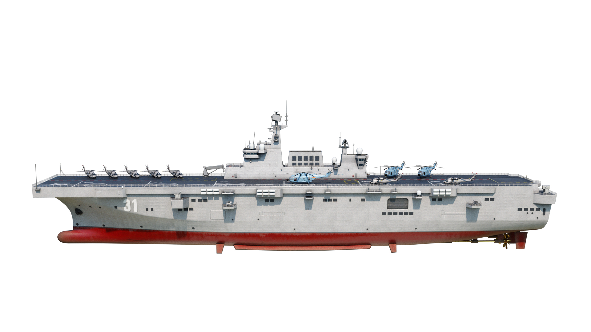 3D Chinese Navy Type 075 Amphibious Assault Ship Model - TurboSquid 2400020