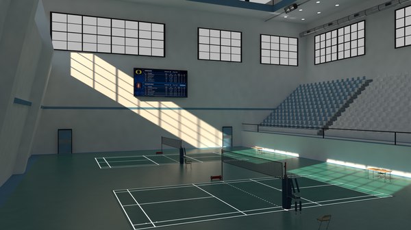 3D Badminton Stadium and Locker Room model - TurboSquid 1755224