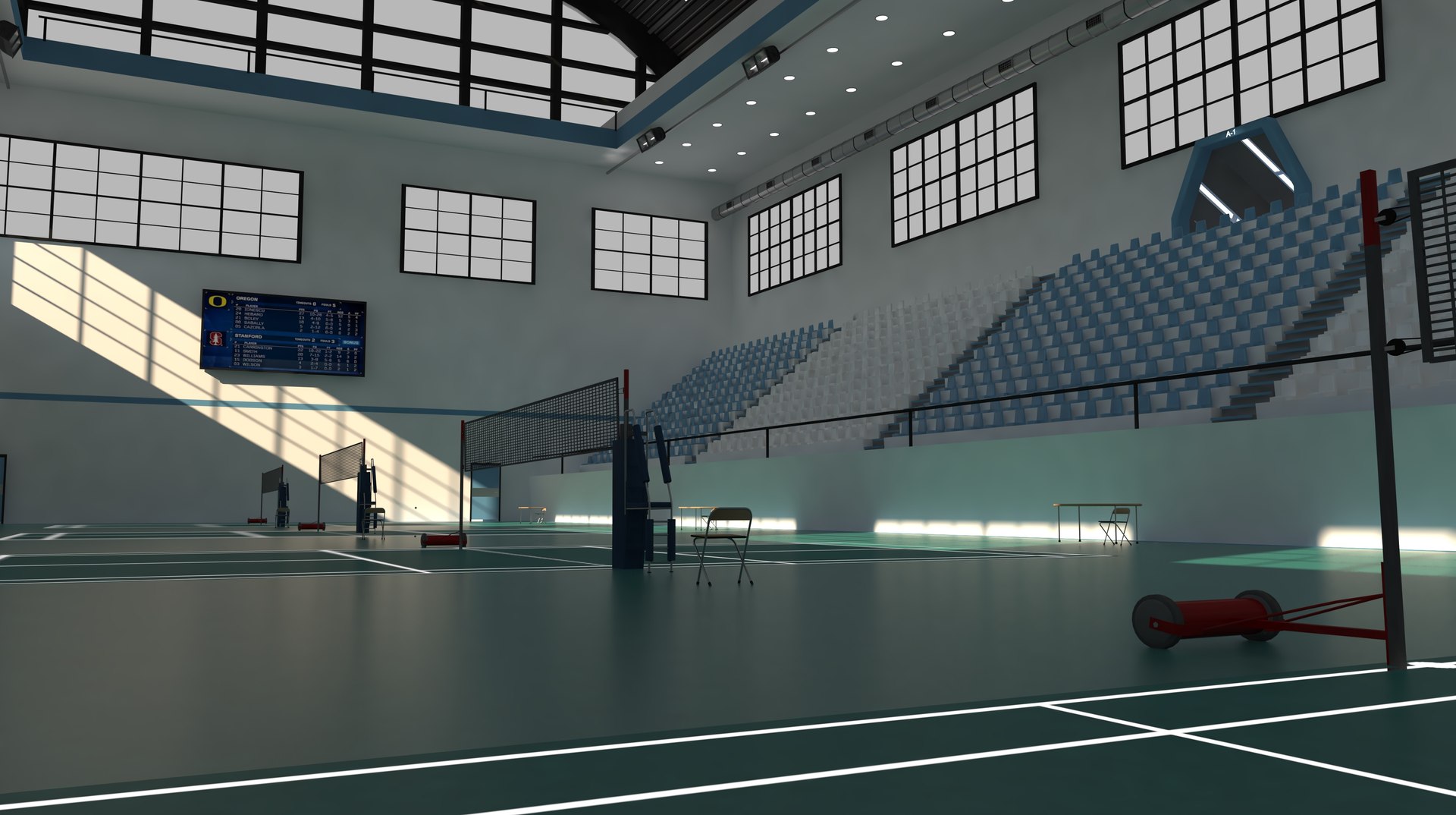 3D Badminton Stadium And Locker Room Model - TurboSquid 1755224