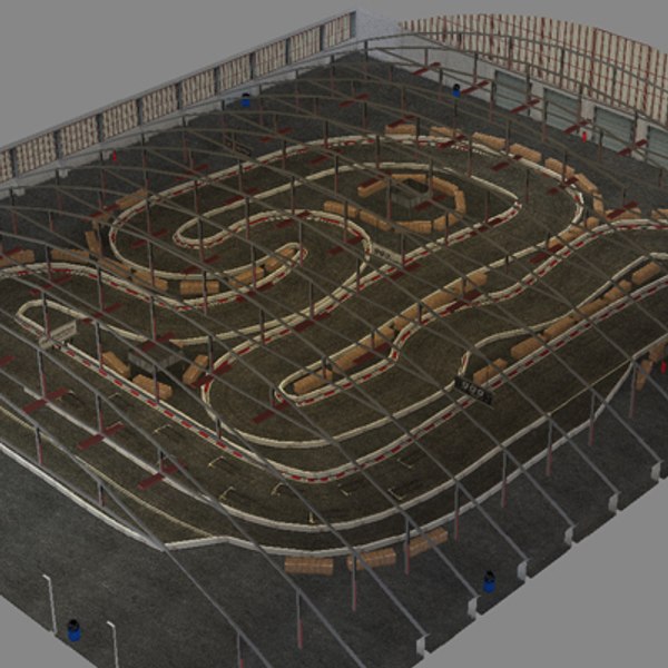 3d model indoor racing circuit track