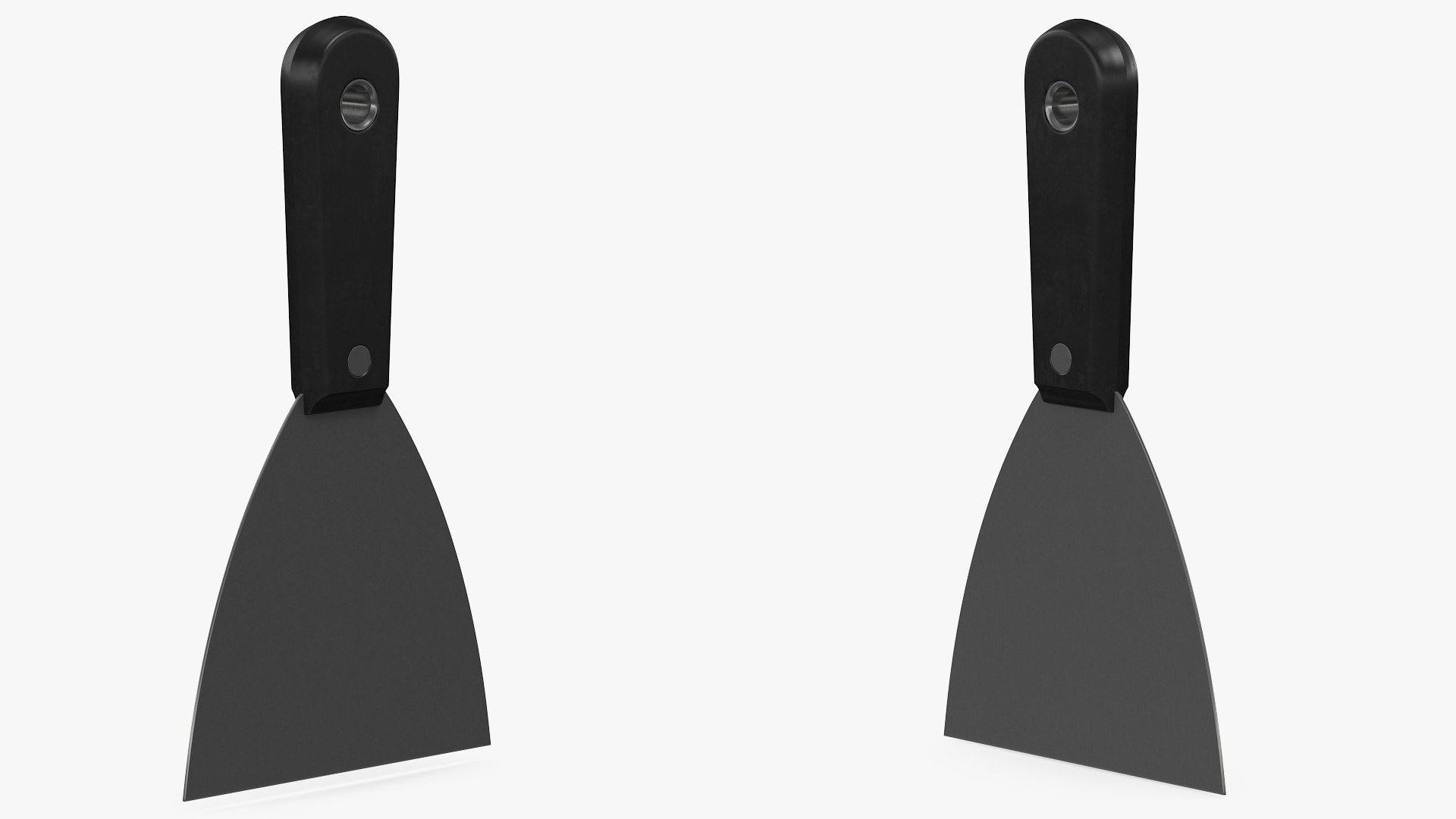 Scraper 4 Inch Black Handle 3D Model - TurboSquid 1943462