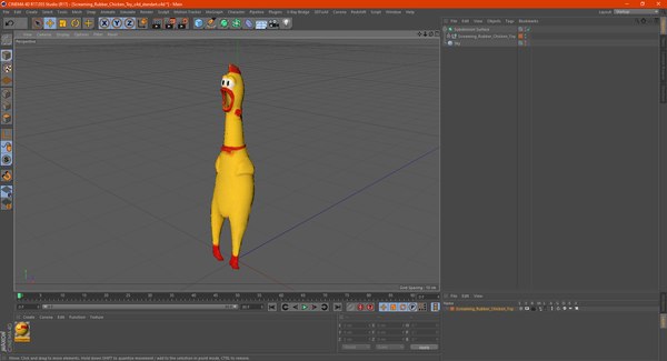 Screaming rubber chicken toy 3D model - TurboSquid 1605791