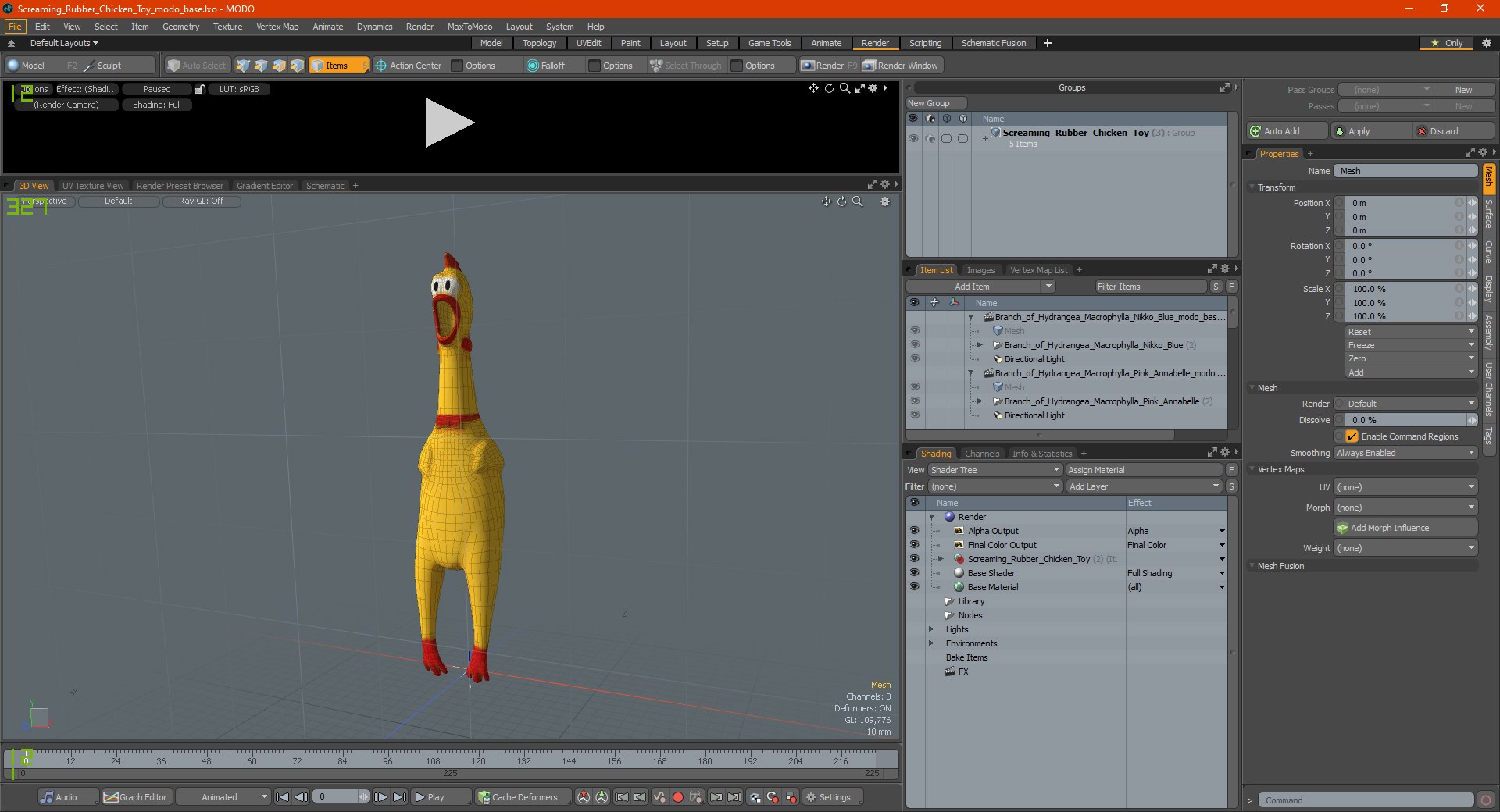 Screaming rubber chicken toy 3D model - TurboSquid 1605791