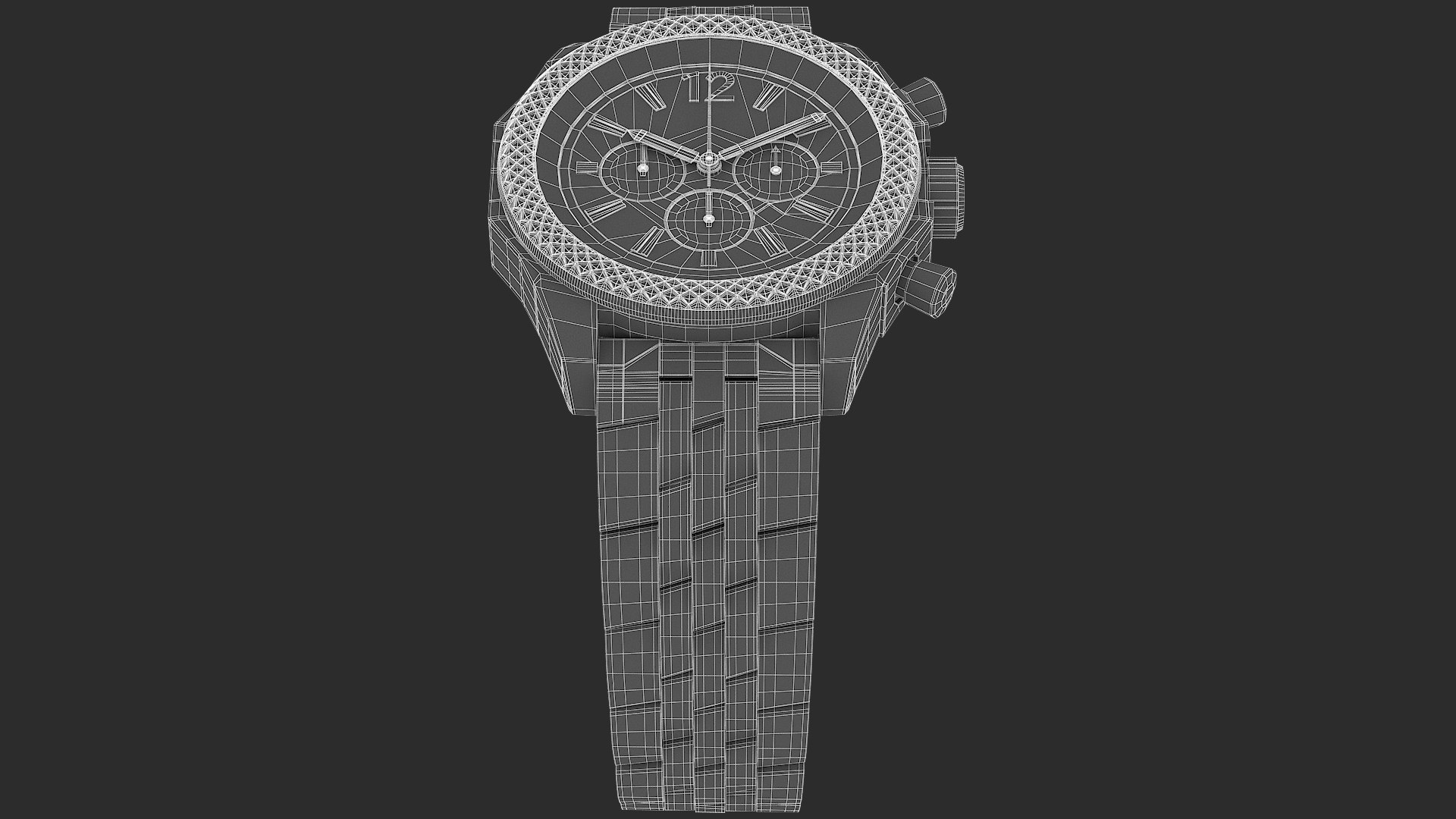 3D Model Generic Steel Bracelet Watch Black Dial - TurboSquid 2150974