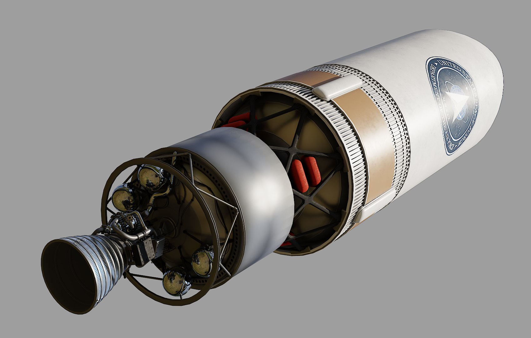 Delta iv heavy rocket model - TurboSquid 1634347