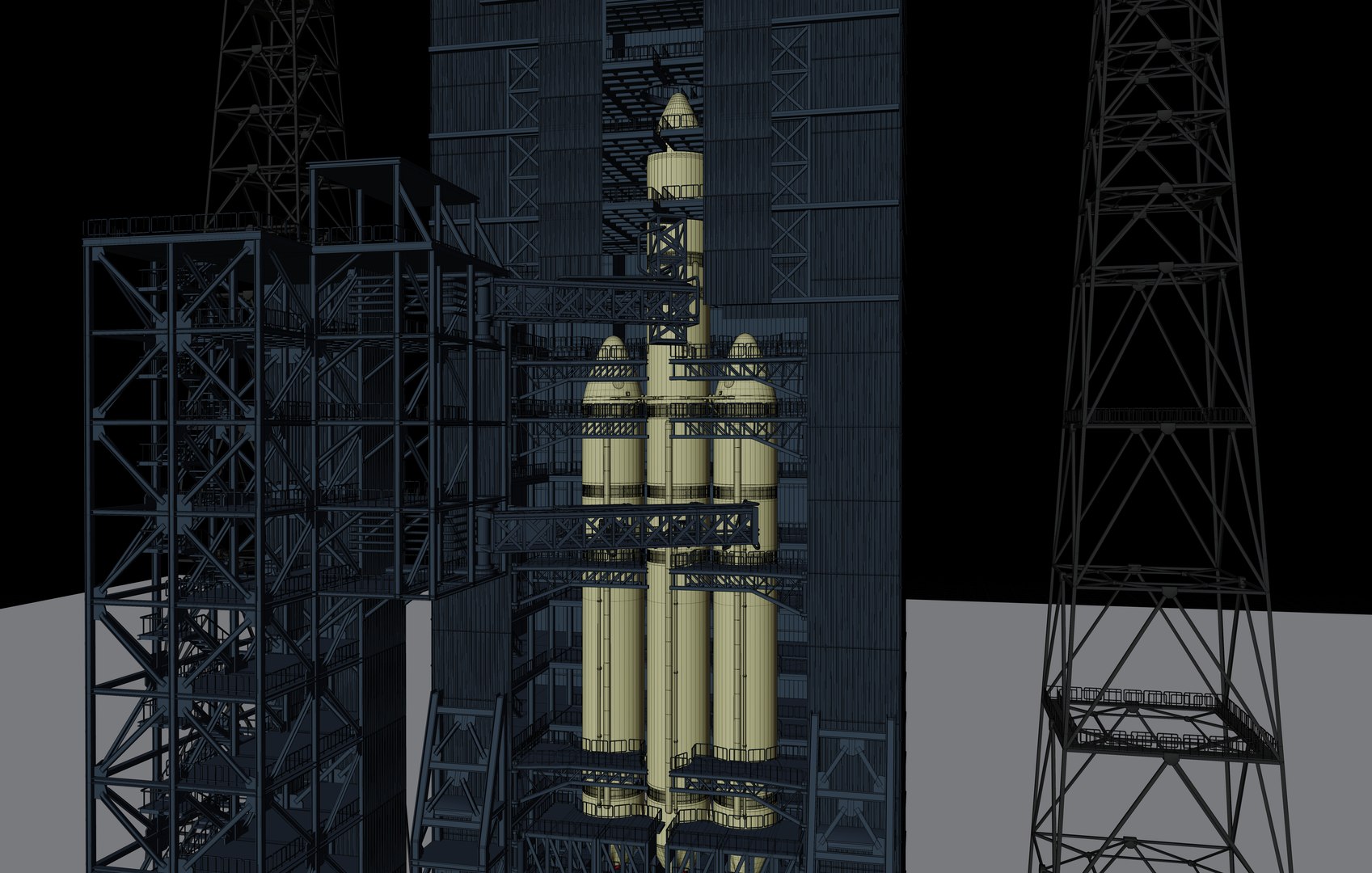 Delta iv heavy rocket model - TurboSquid 1634347