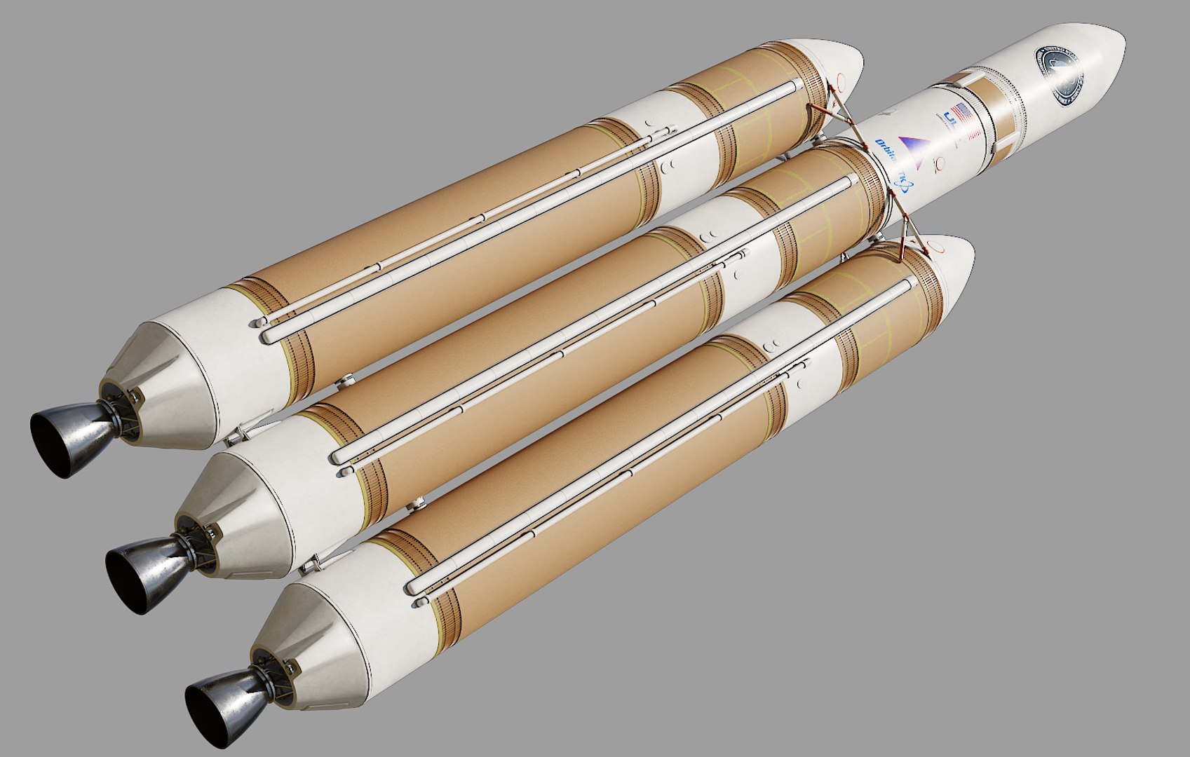 Delta iv heavy rocket model - TurboSquid 1634347