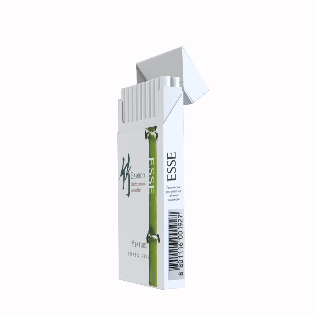 3d opened cigarettes esse bamboo model