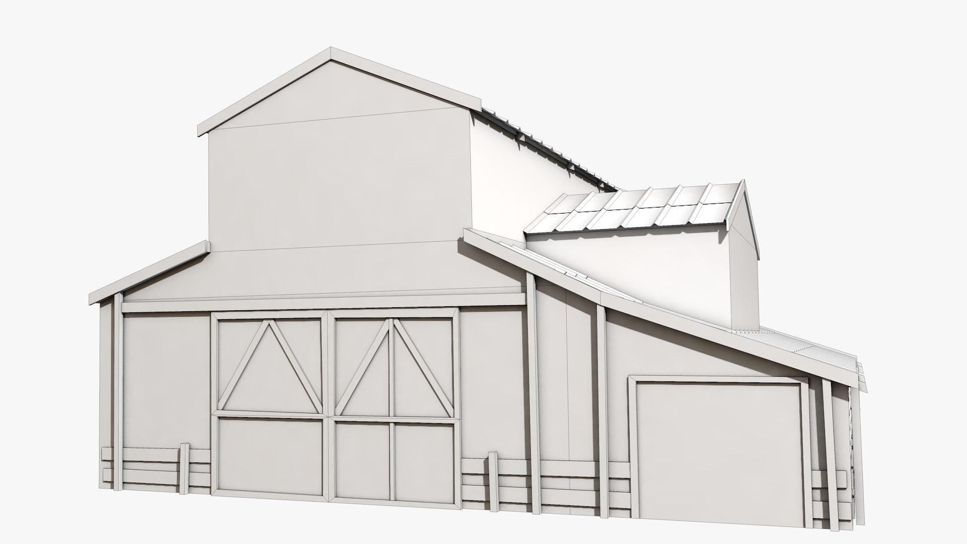 Warehouse Low Poly - 3 Models Collection 3D model - TurboSquid 2029657