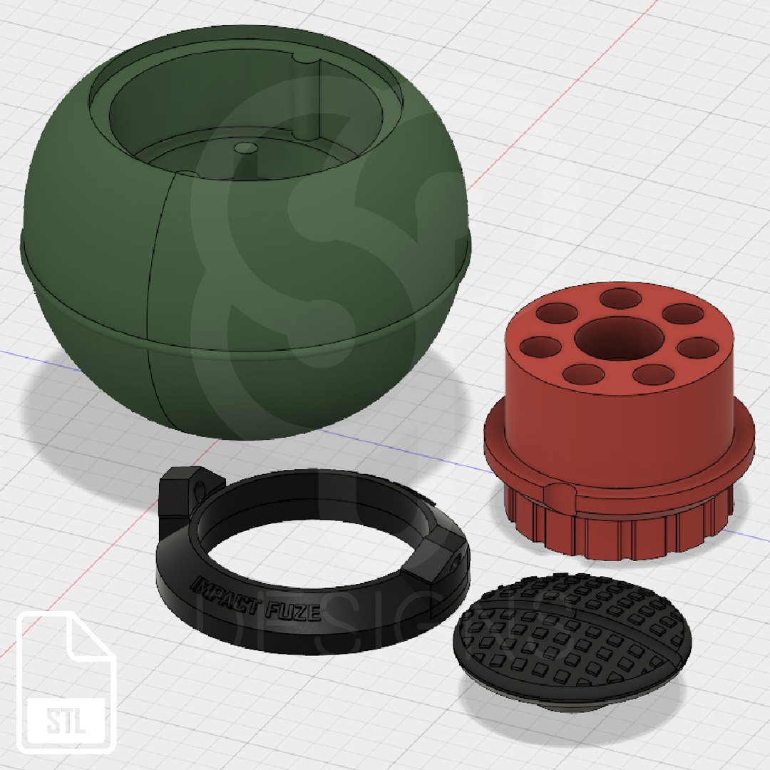 Impact Grenade T13 Rainbow 3D Model - TurboSquid 1255322