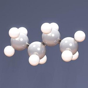 molecule methylpropane 3d model