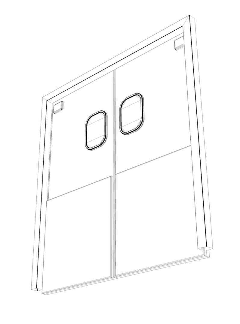3D Commercial Kitchen Door Model - TurboSquid 1386439