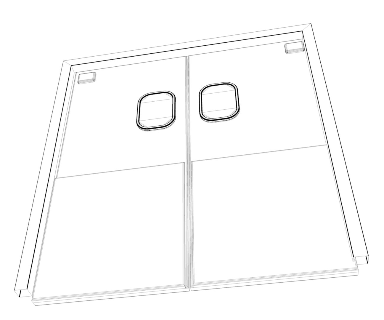 3D Commercial Kitchen Door Model - TurboSquid 1386439