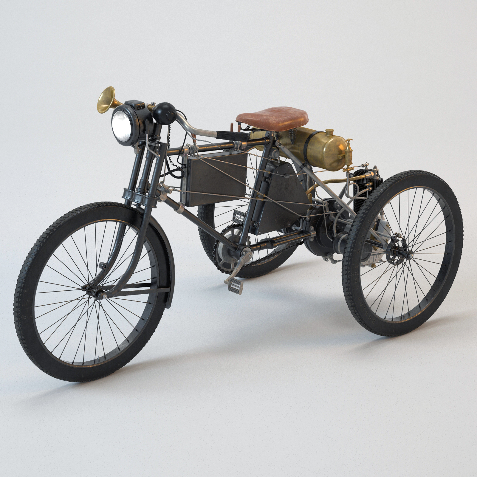 1900 peugeot trike motorcycle motor 3D model - TurboSquid 1251832