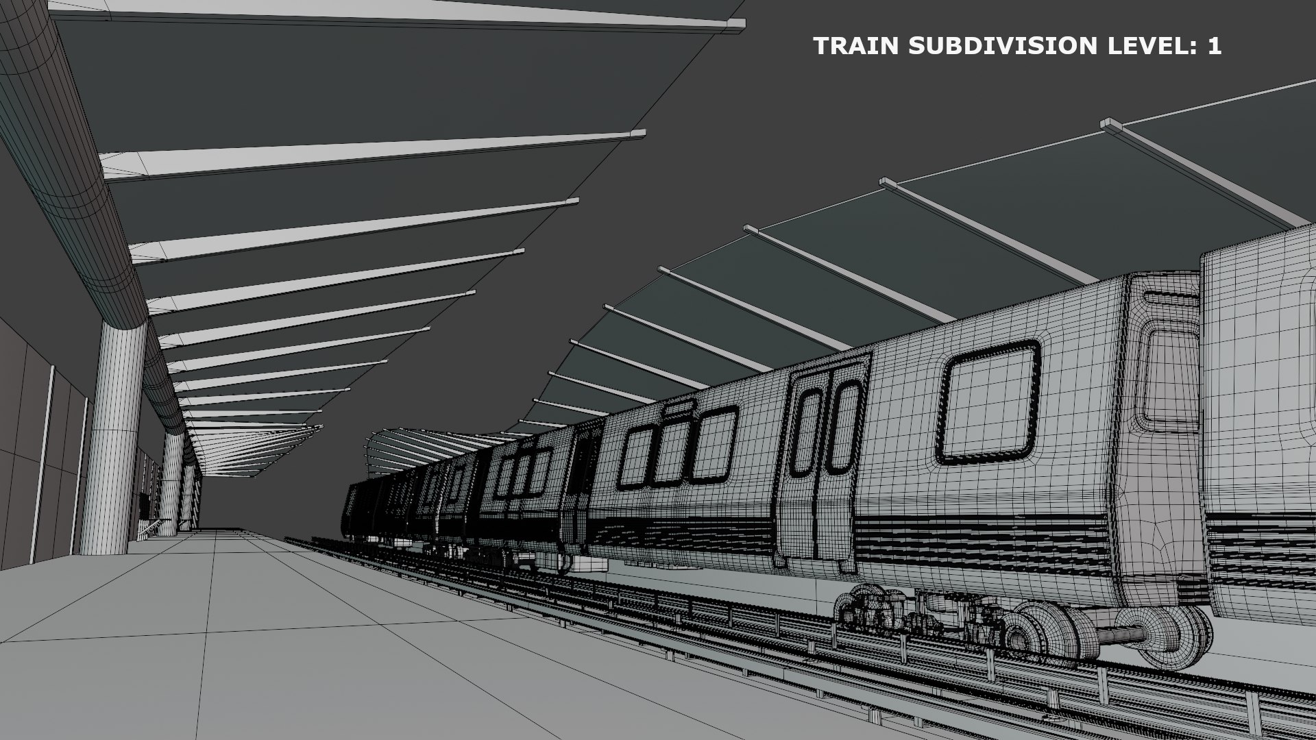 Metro Station Concept With Train 3D Model - TurboSquid 1806358