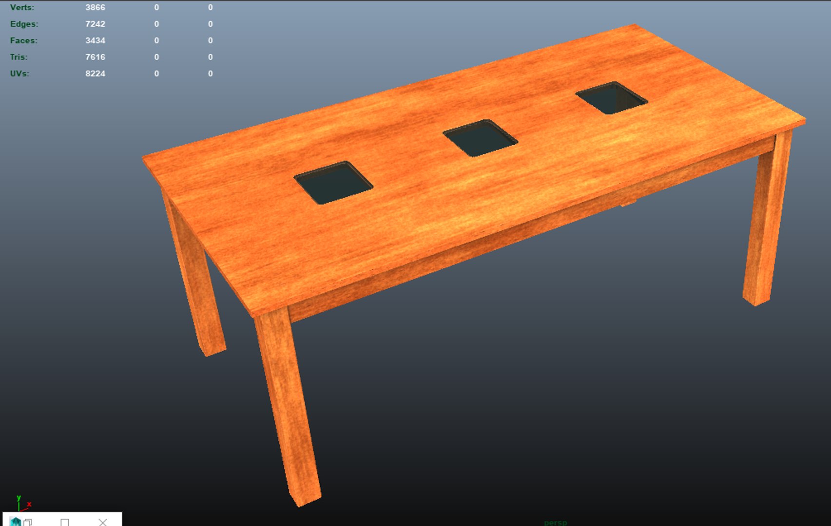 3D Six Seater Dining Table Vol 02 - TurboSquid 1887885