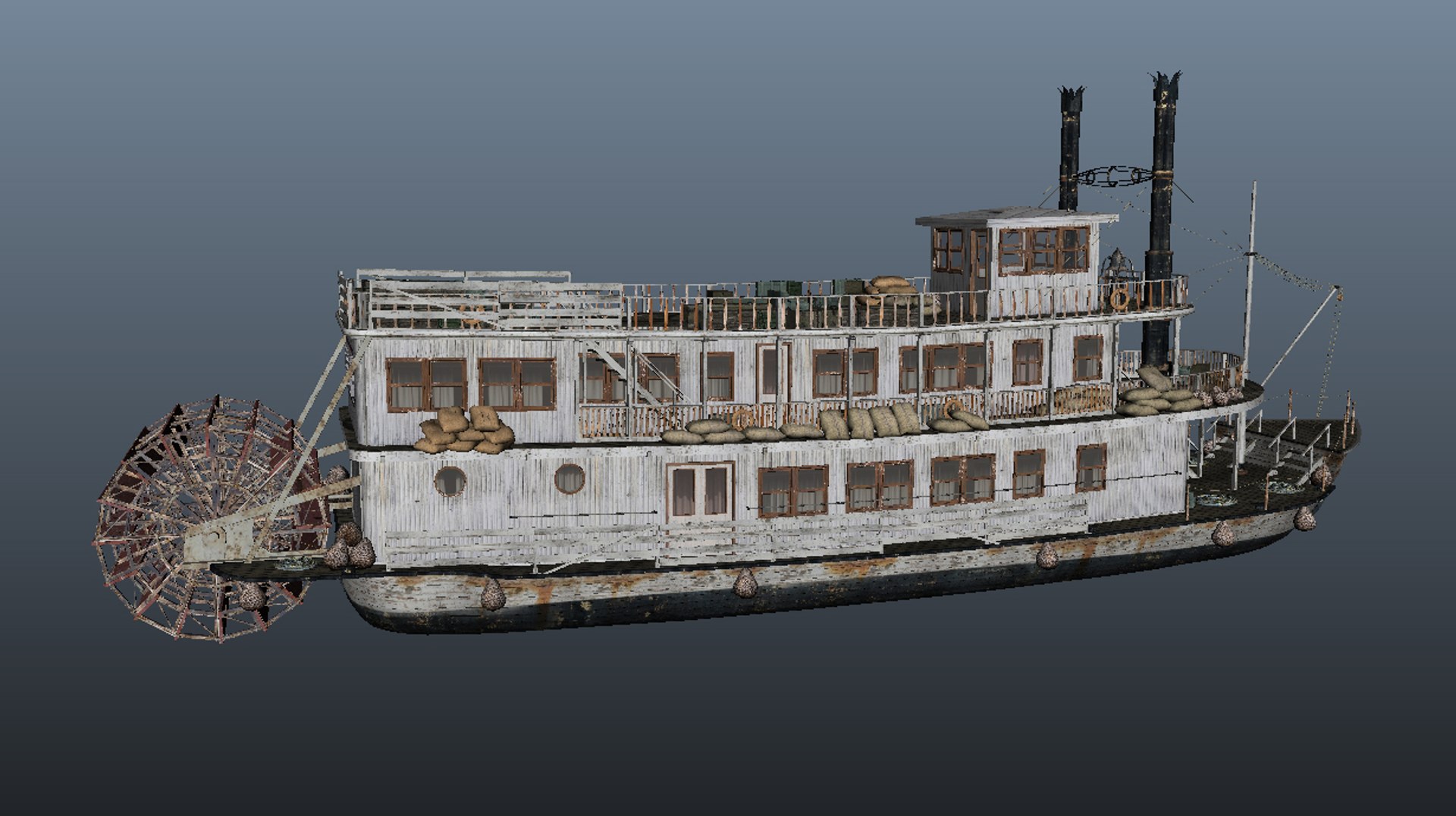 3d Model Boat Steamboat