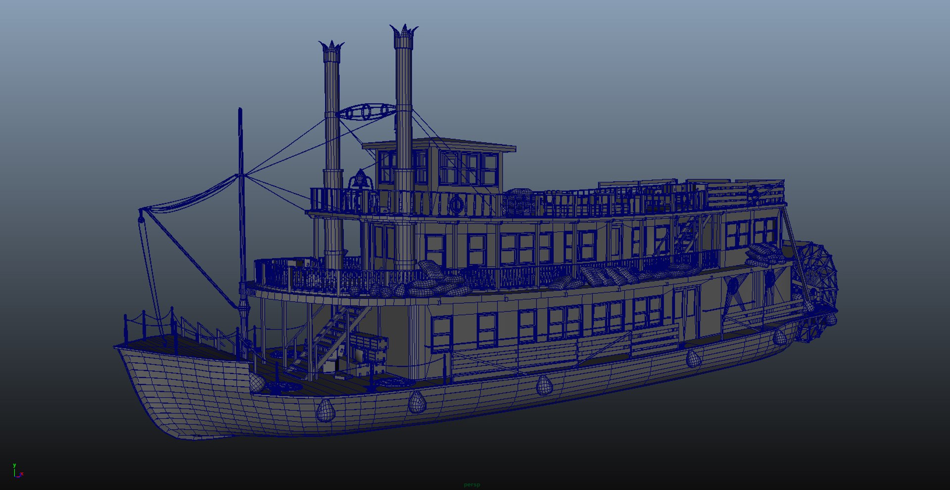 3d Model Boat Steamboat