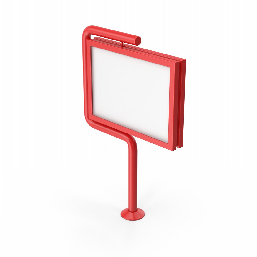 Red Billboard 3D - TurboSquid 1949233