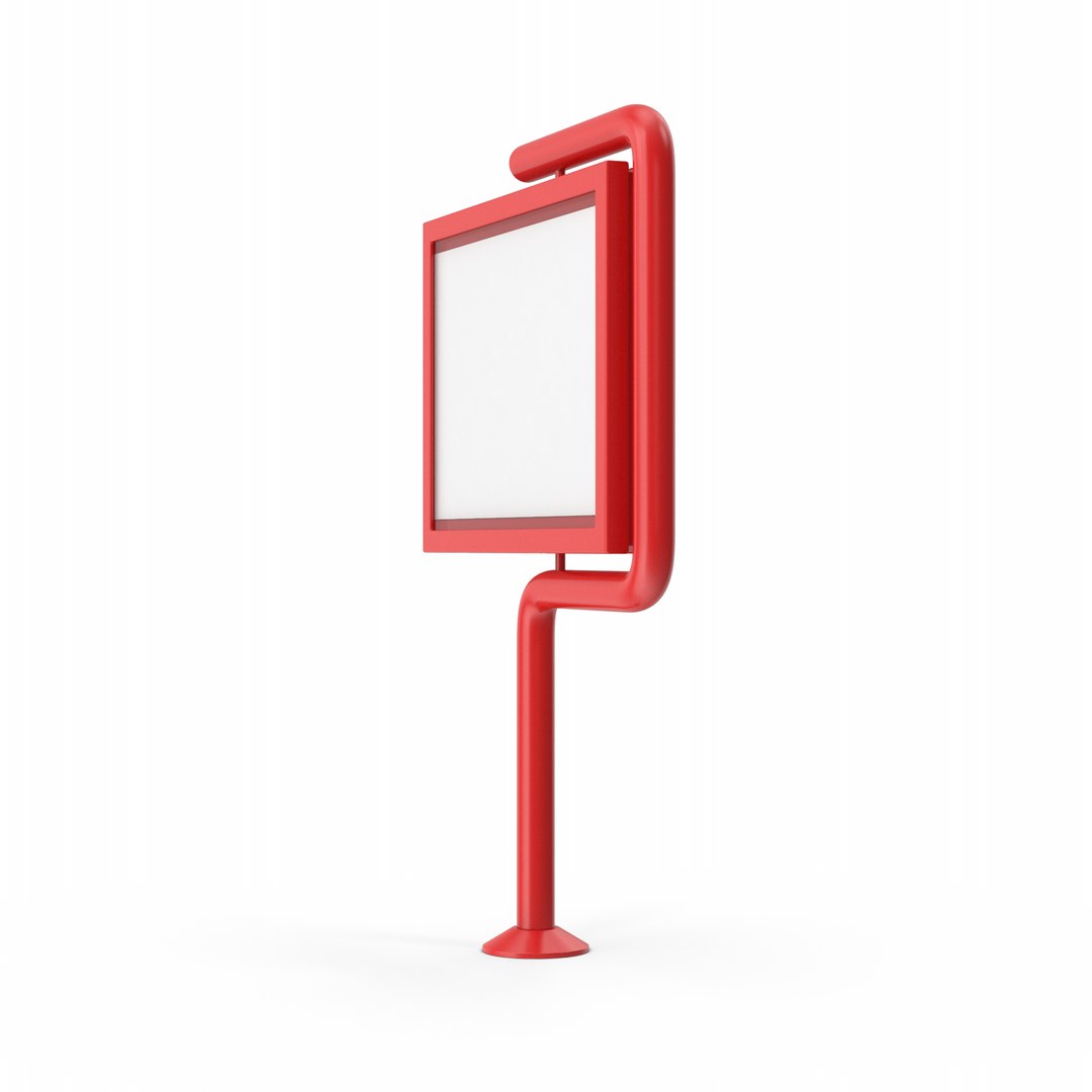 Red Billboard 3D - TurboSquid 1949233