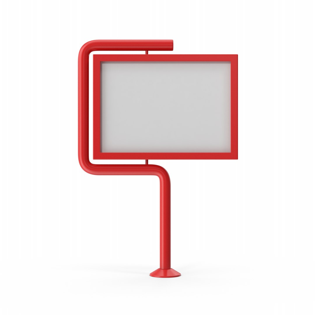 Red Billboard 3D - TurboSquid 1949233