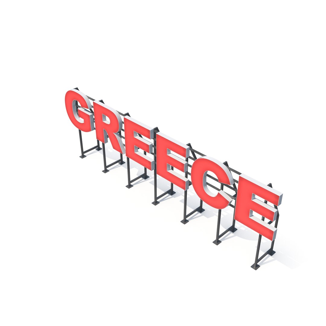 3D country sign greece - TurboSquid 1804572
