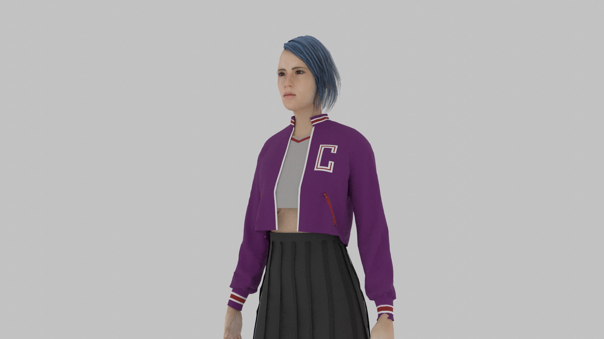 Varsity Woman 3D Model - TurboSquid 2012227
