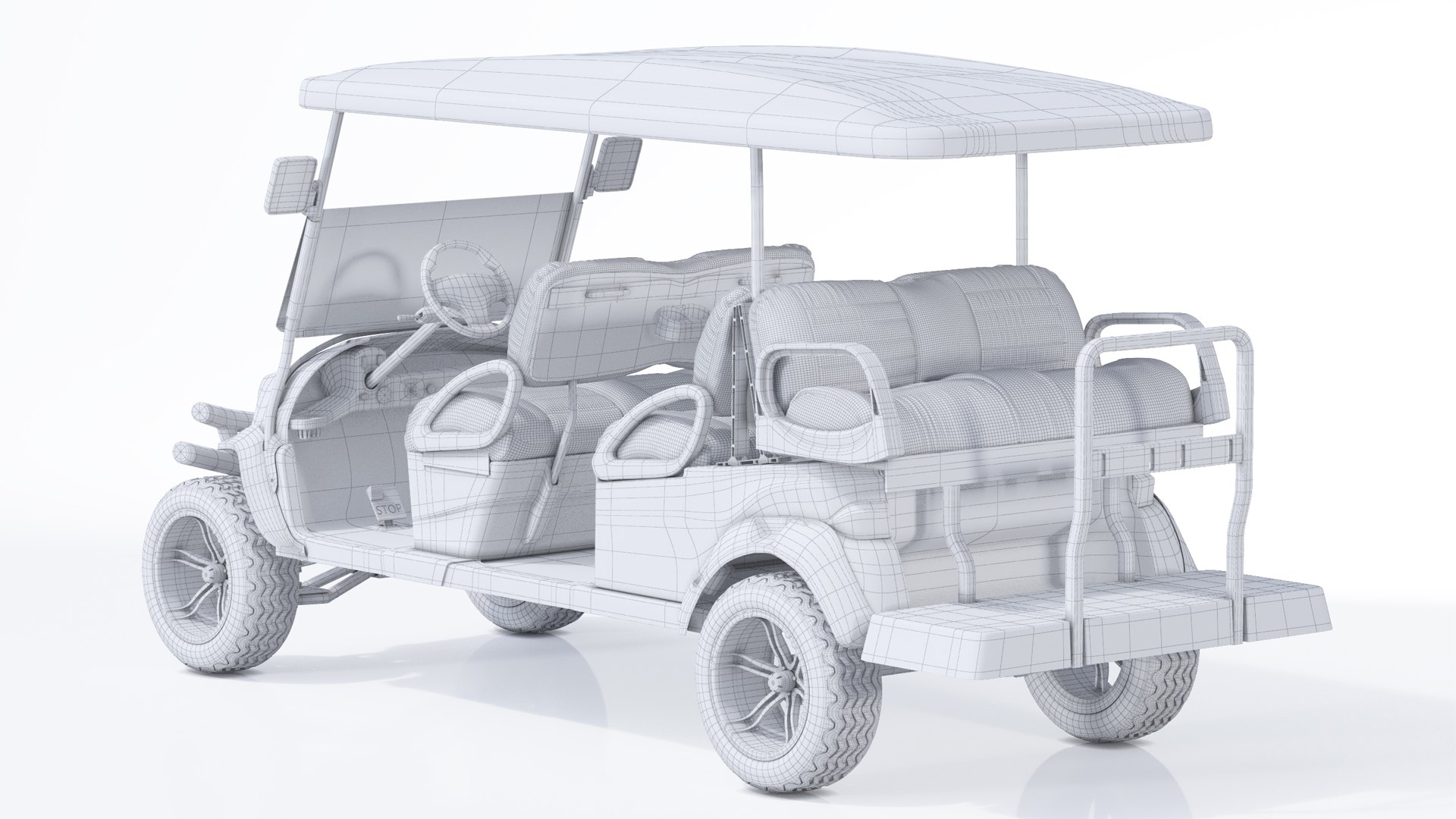 Golf Club Car 02 3D Model - TurboSquid 2123657