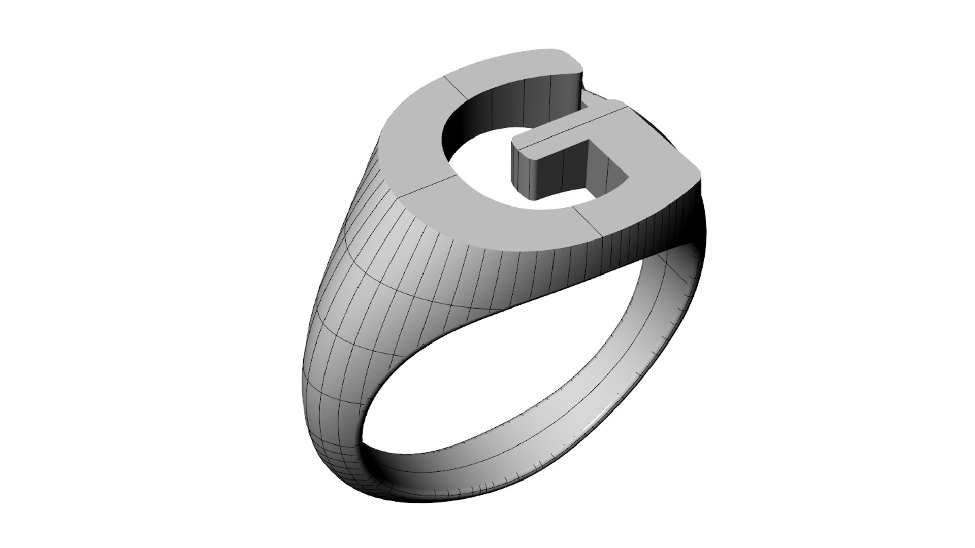 Alphabet Signet Ring G 3D Model - TurboSquid 2082739