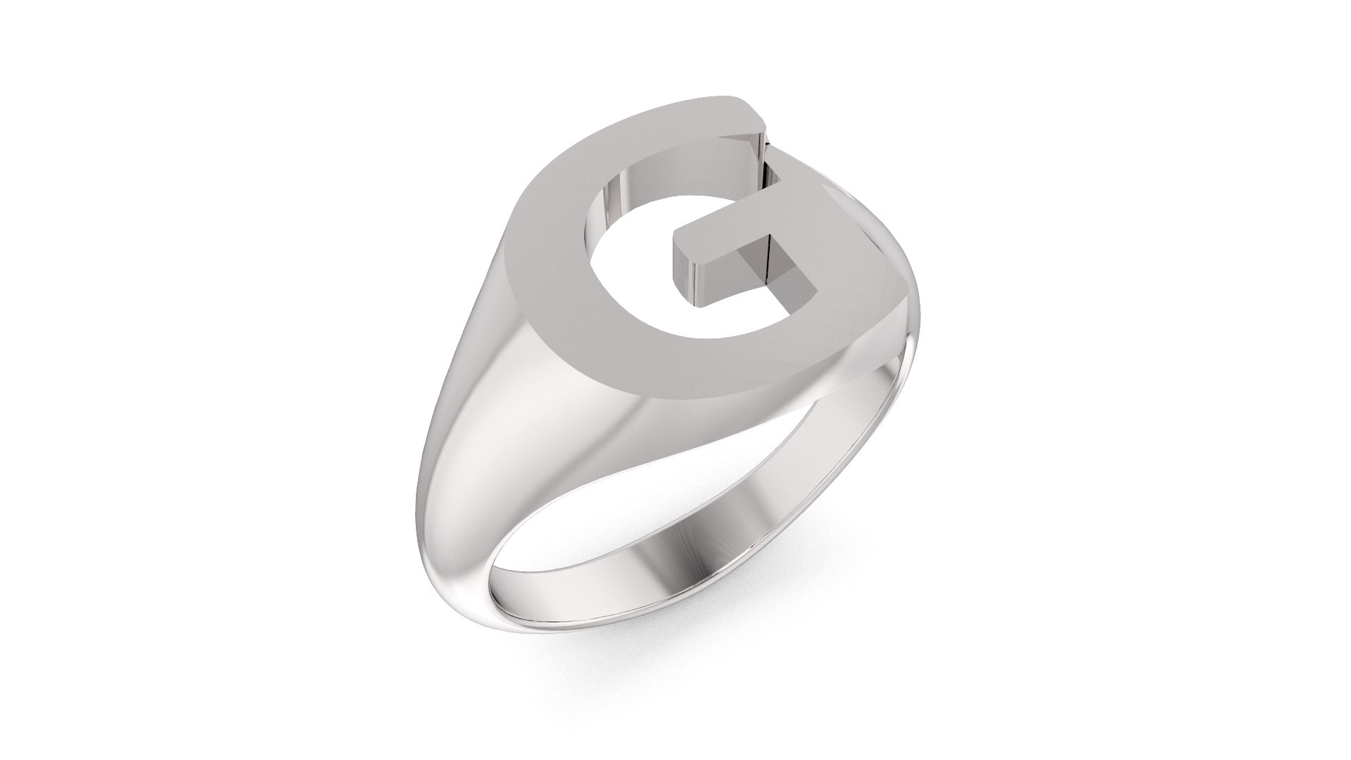 Alphabet Signet Ring G 3D Model - TurboSquid 2082739