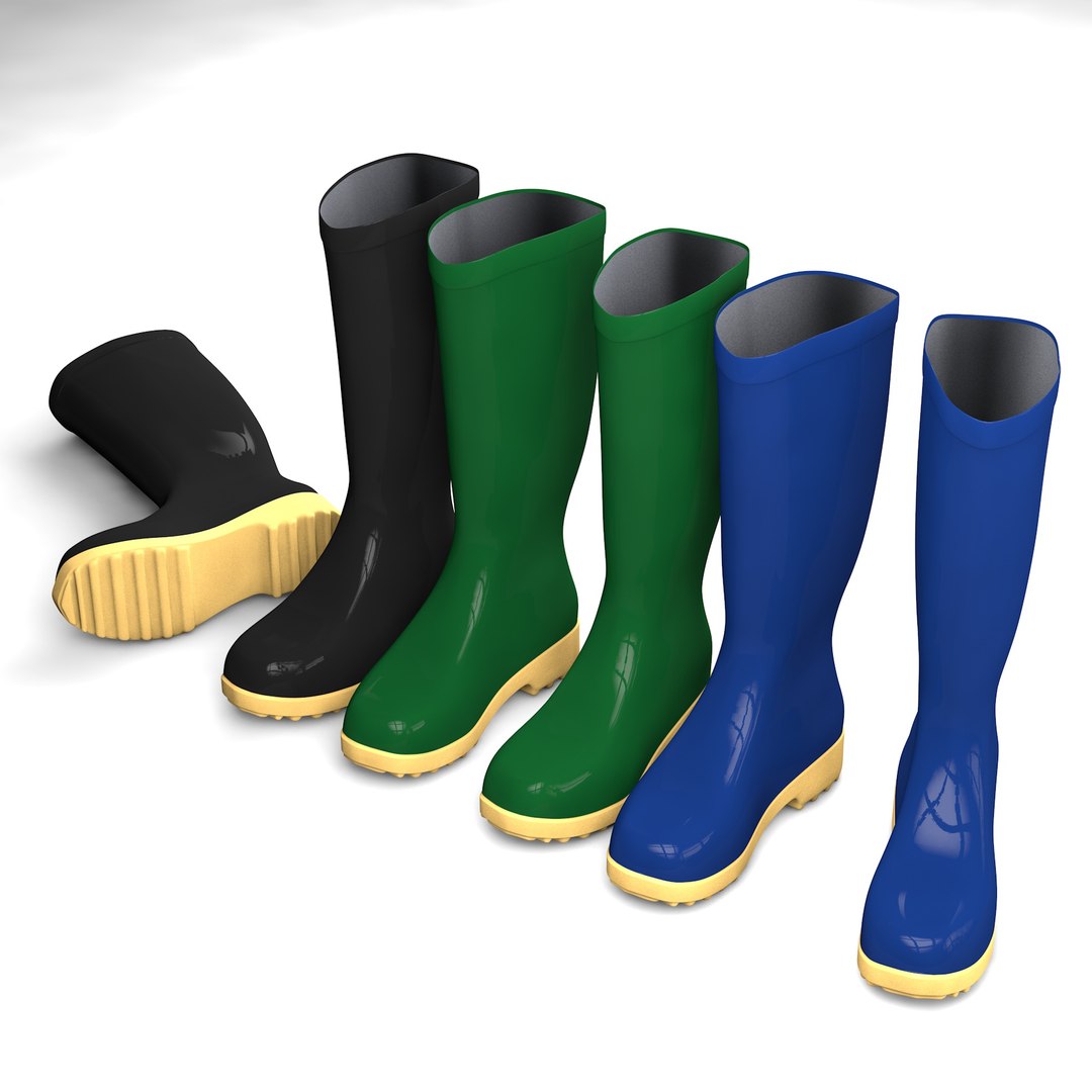 Wellington Boots 3d C4d
