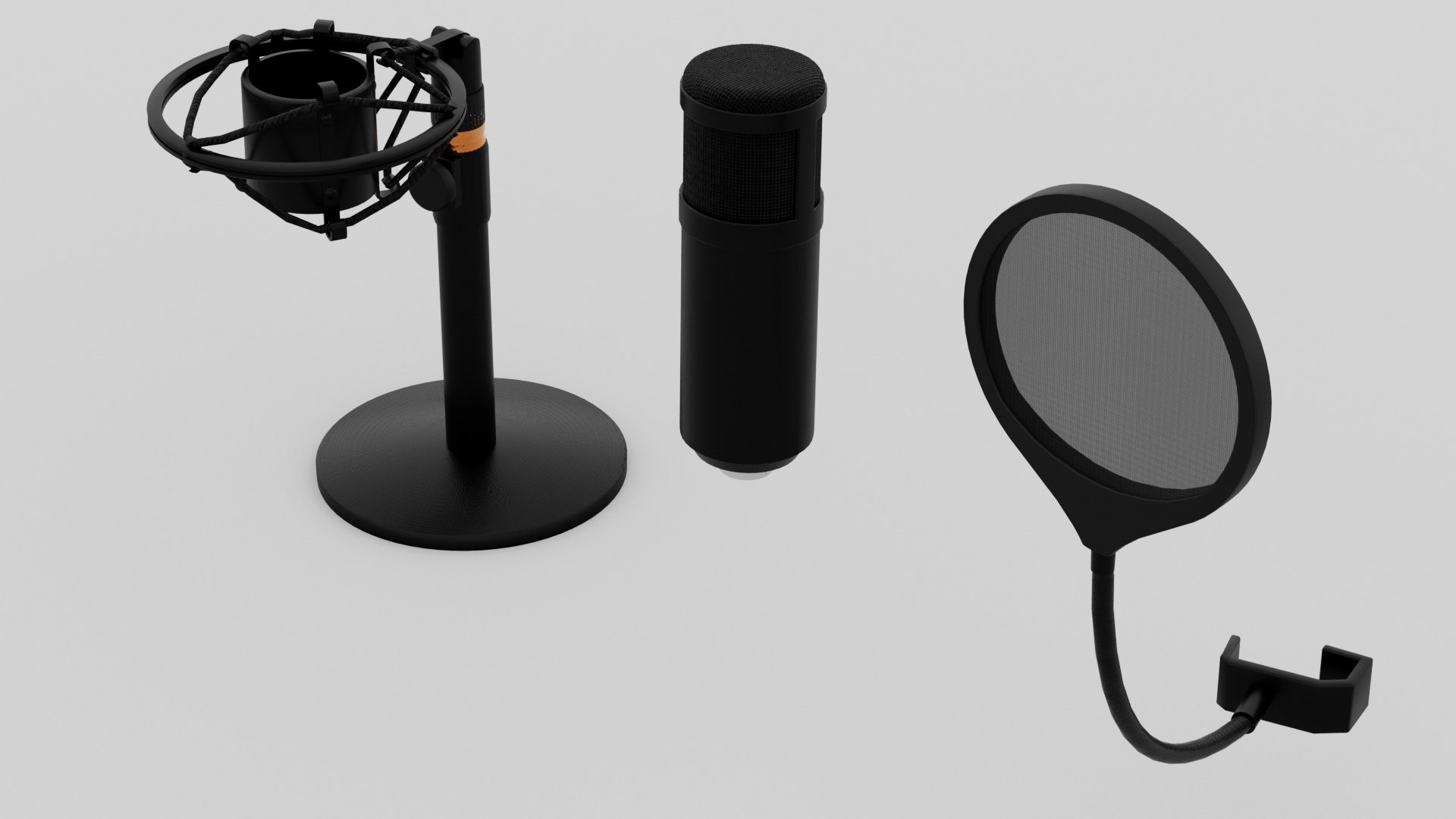 USB Microphone Base And Pop Filter 3D Model - TurboSquid 2190201