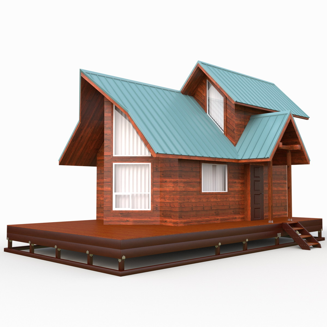 3d max cabin house