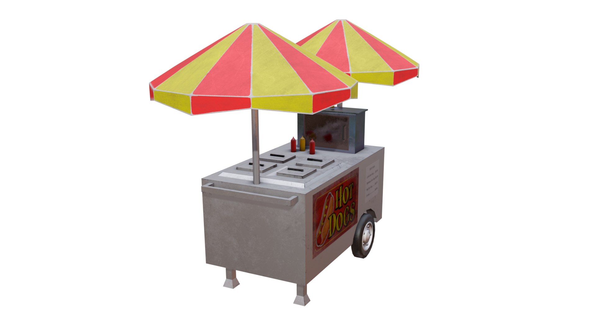 Hot Dog Cart 3D Model - TurboSquid 1720180