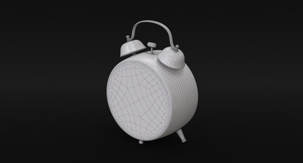 3D red alarm clock model - TurboSquid 1659270