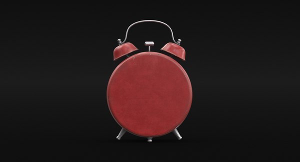 3D red alarm clock model - TurboSquid 1659270