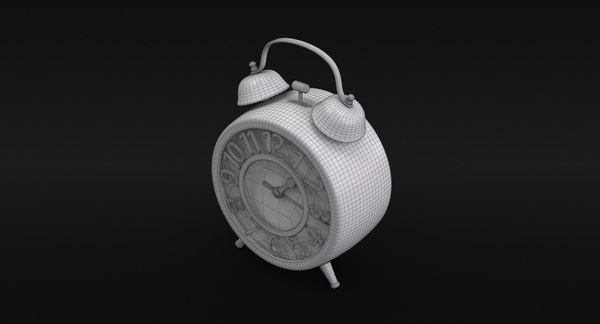 3D red alarm clock model - TurboSquid 1659270