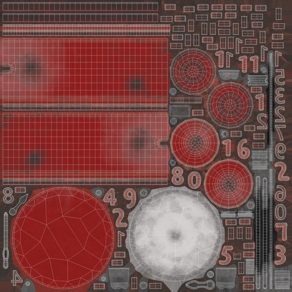3D red alarm clock model - TurboSquid 1659270