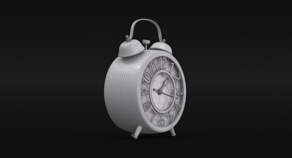 3D red alarm clock model - TurboSquid 1659270