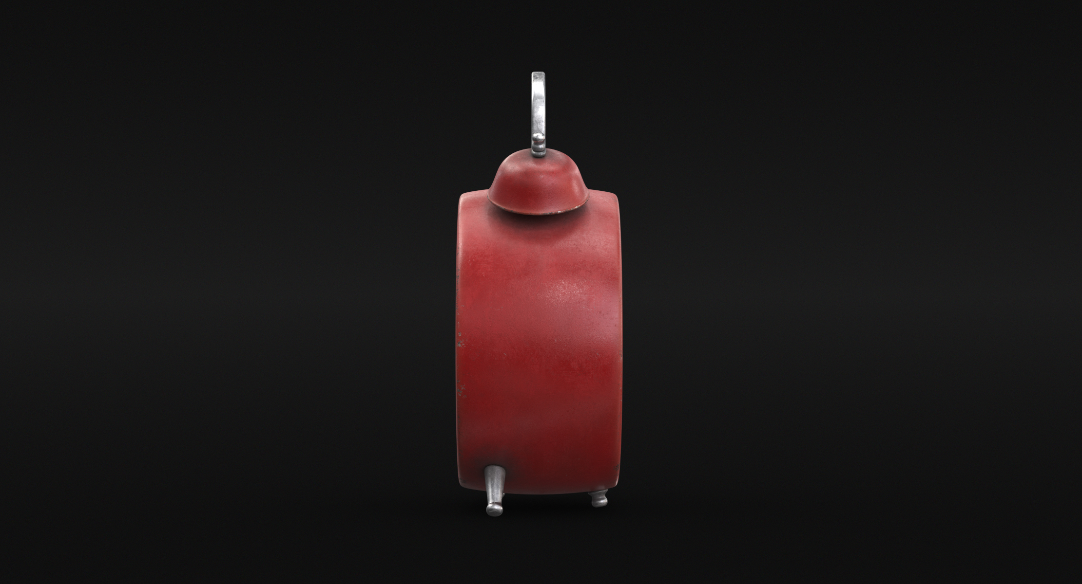 3D red alarm clock model - TurboSquid 1659270