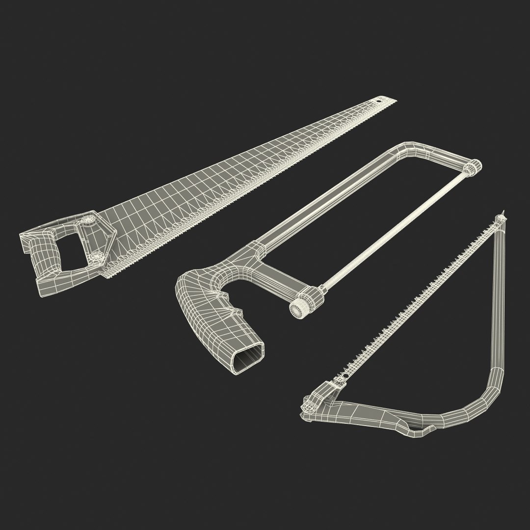 3d Max Saws Modeled Hand Hacksaw