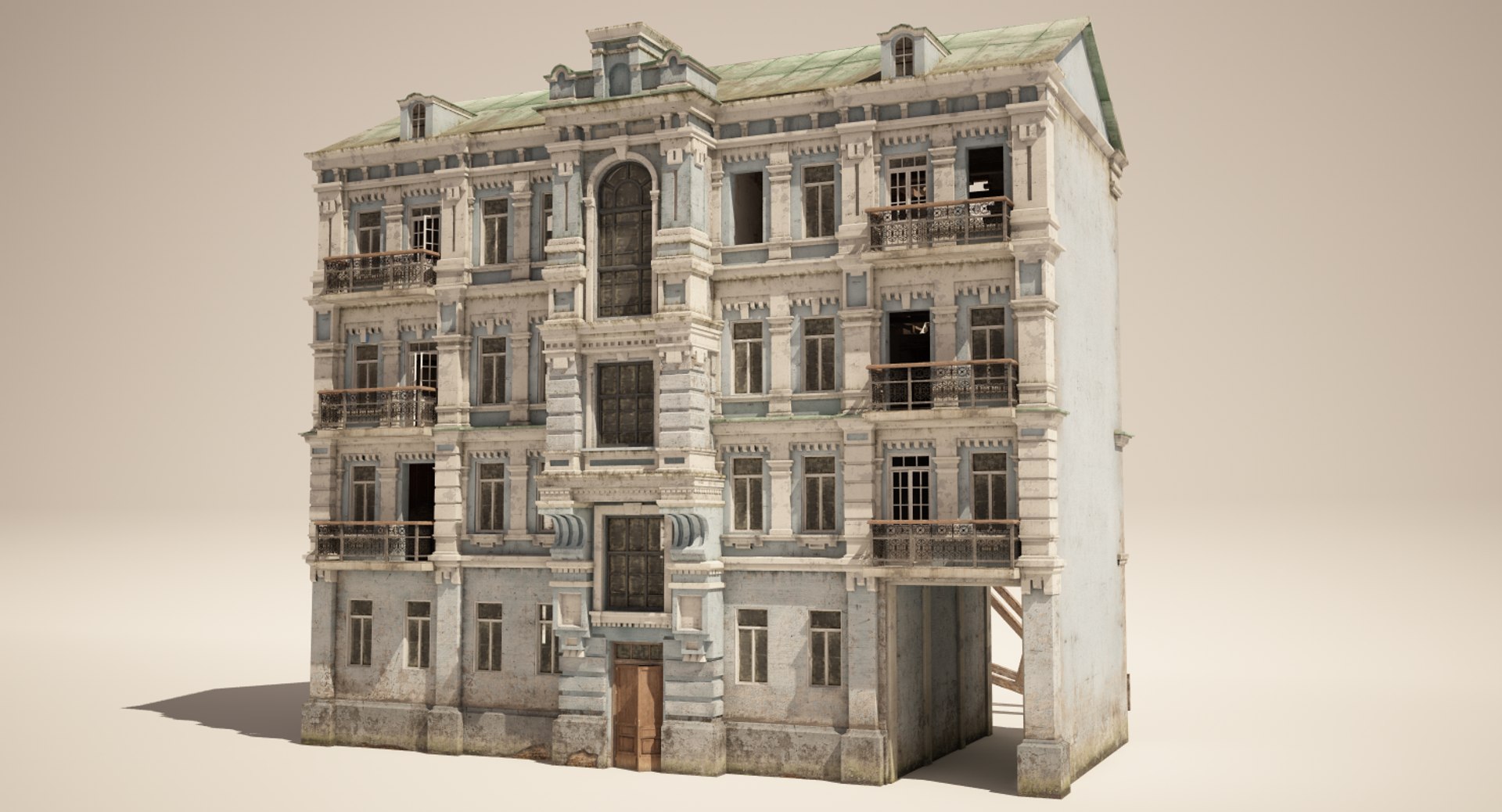 3D Model Old Abandoned City House Interior - TurboSquid 1179505