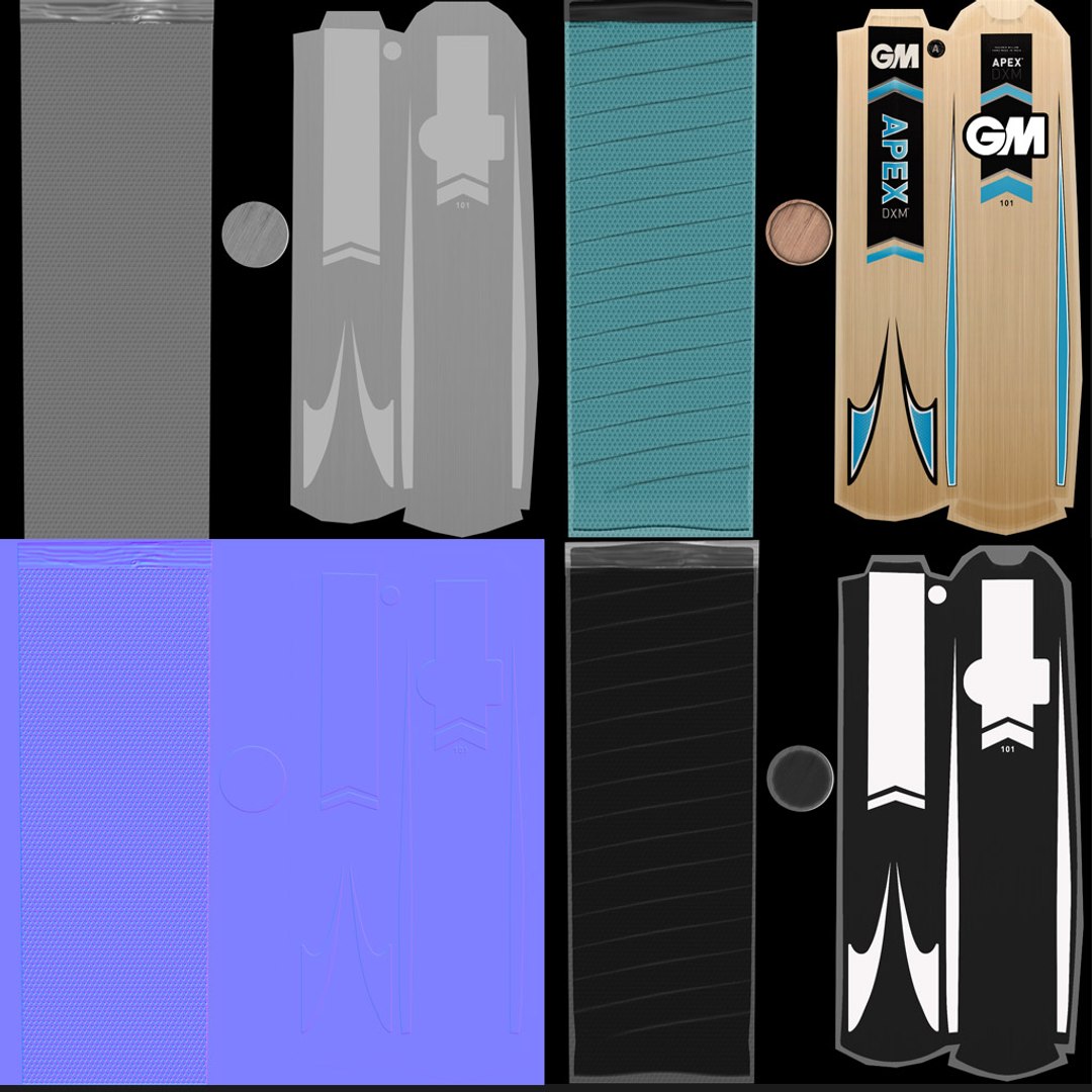 Gunn Cricket Bat Gm 3d Max