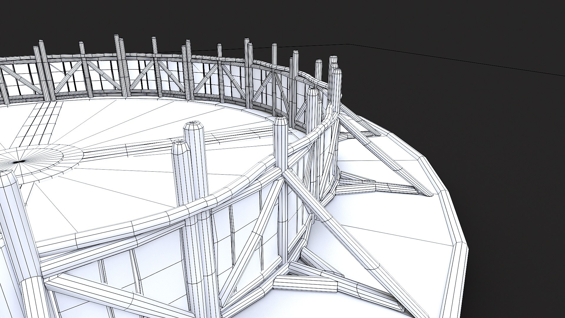 3D Medieval Wooden Circular Platform Arena 5 Model - TurboSquid 2360324