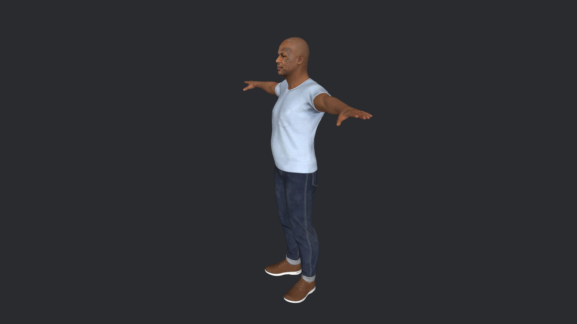 3D Mike Tyson Hyper Realistic Full Body Fully Rigged 3D Character ...