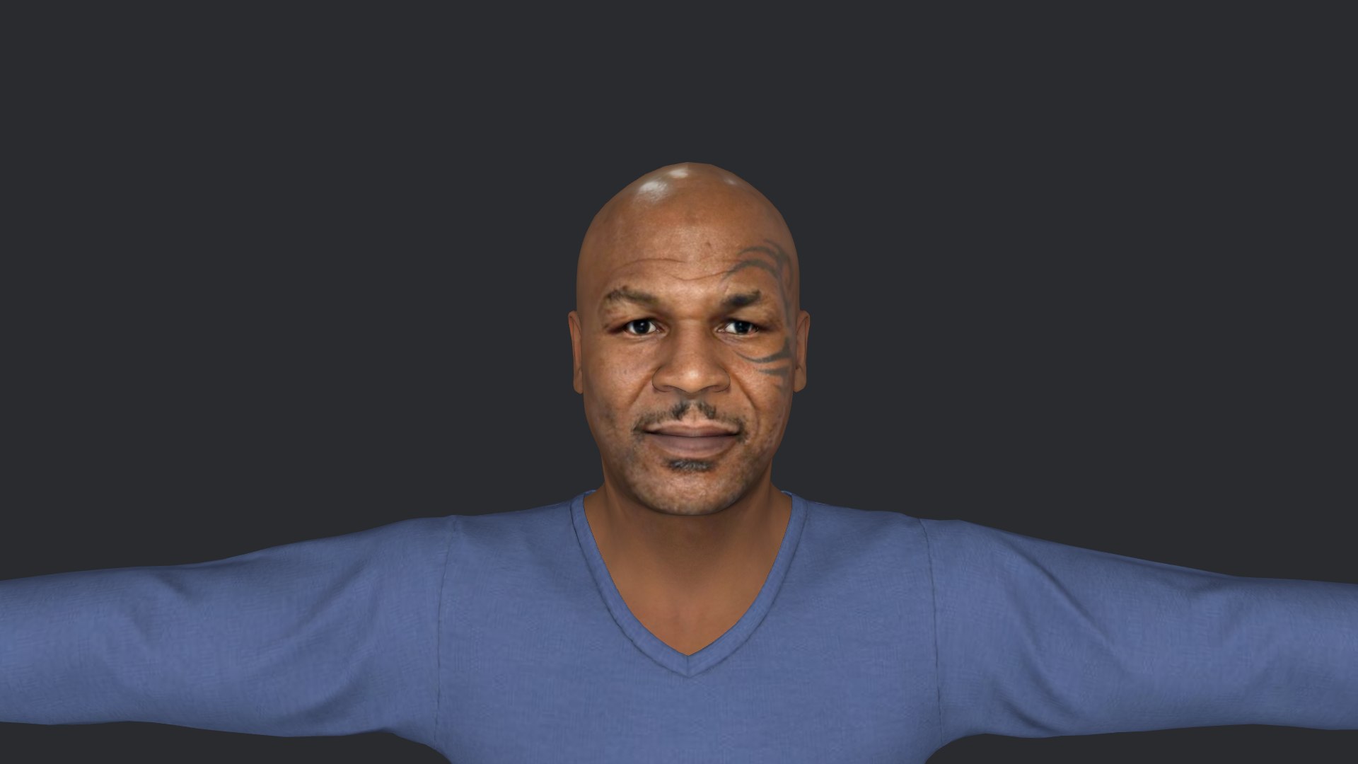 3D Mike Tyson Hyper Realistic Full Body Fully Rigged 3D Character ...