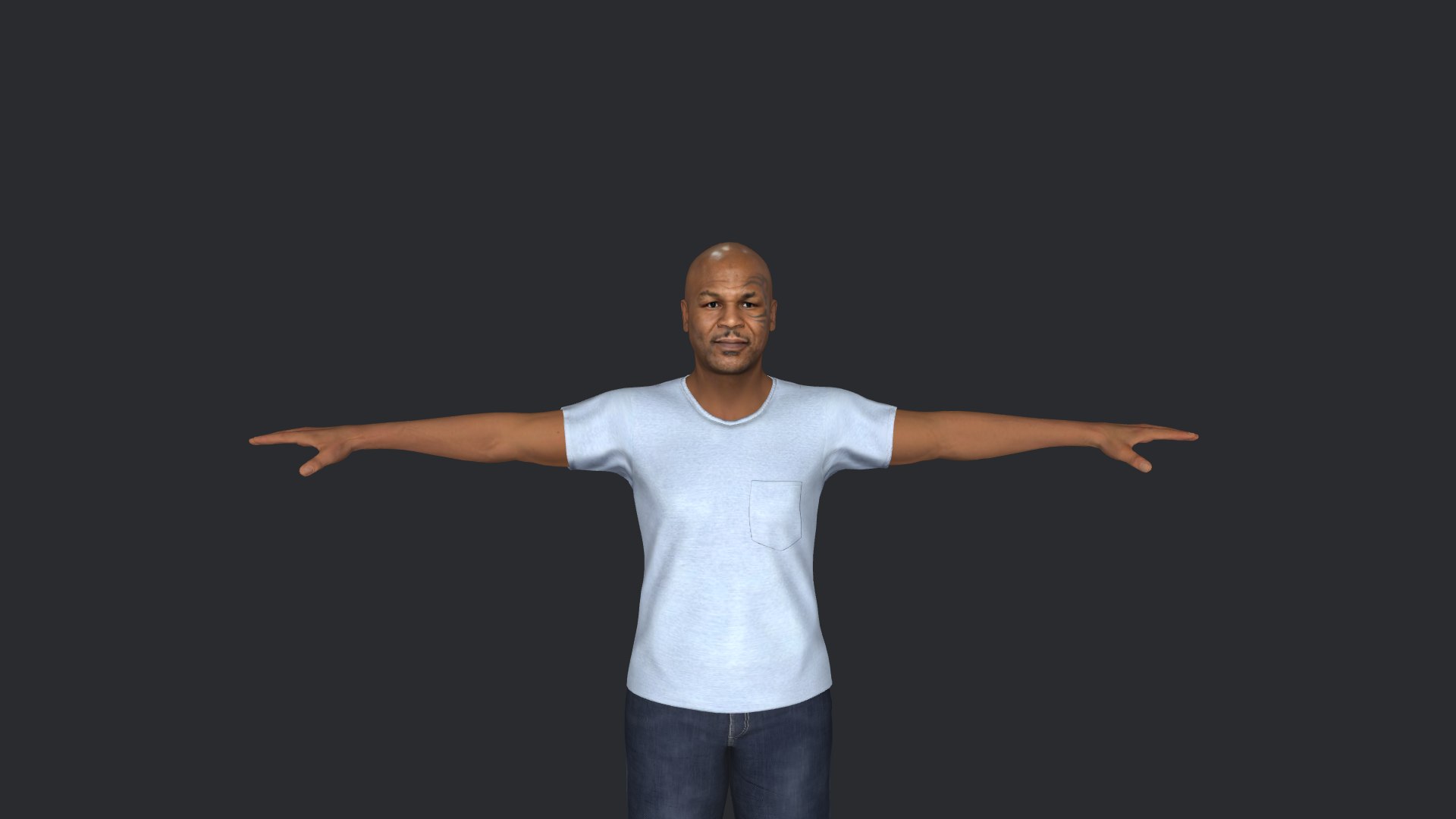 3D Mike Tyson Hyper Realistic Full Body Fully Rigged 3D Character ...