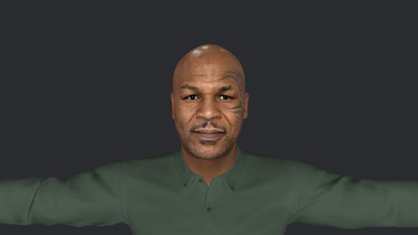 modelo 3d Mike Tyson Personaje 3D hiperrealista de cuerpo completo y ...