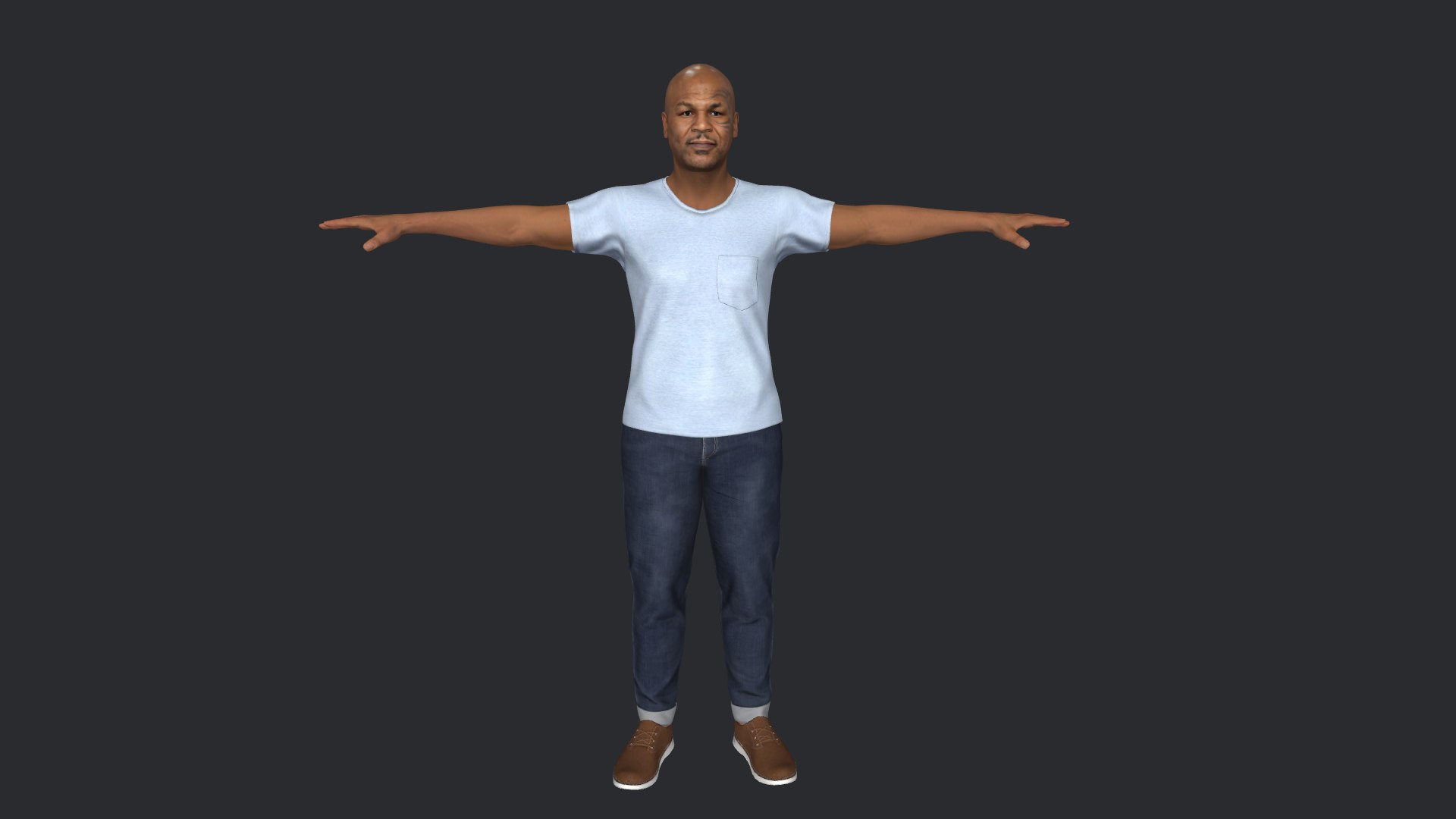 3D Mike Tyson Hyper Realistic Full Body Fully Rigged 3D Character ...
